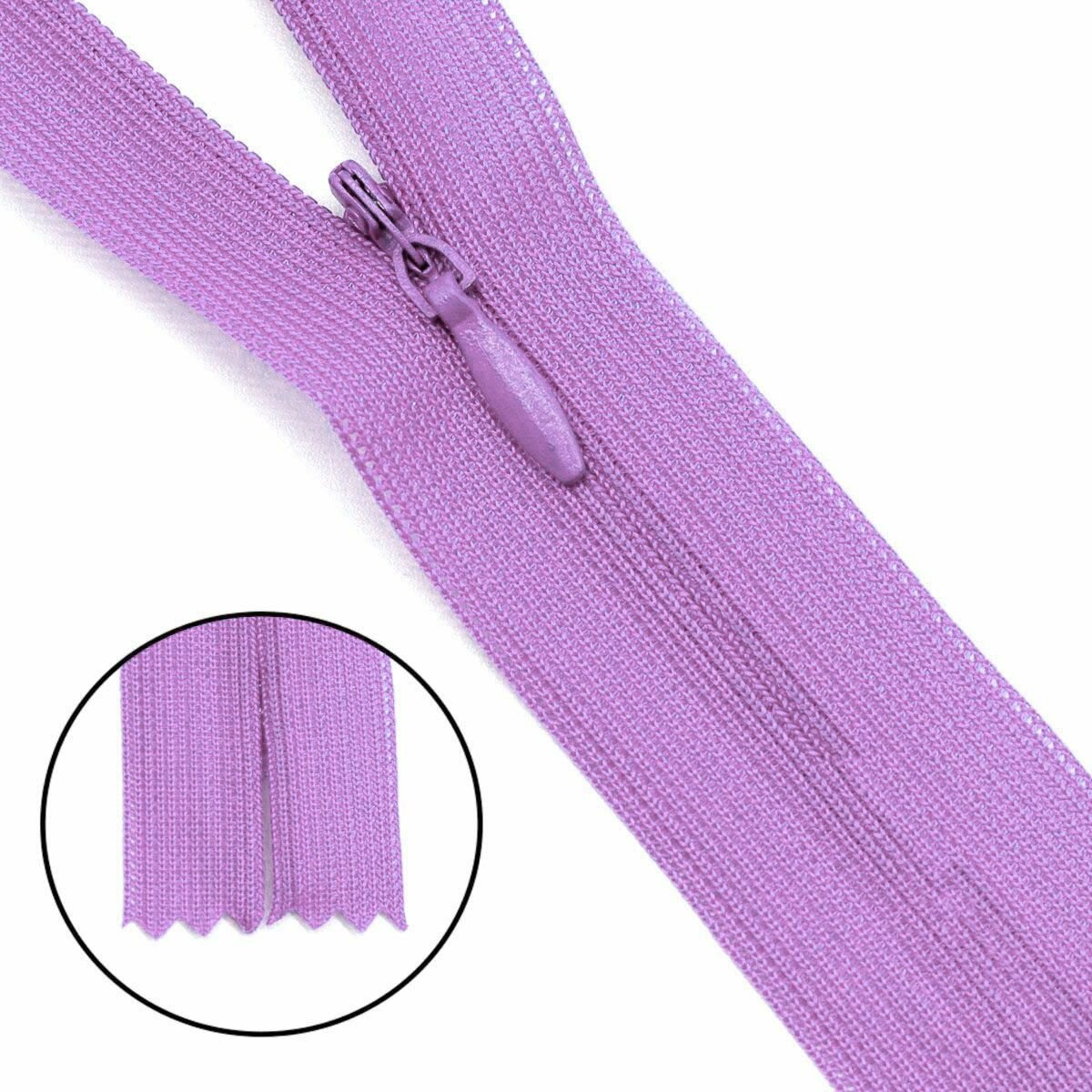 Молния потайная нераз. т3 20см (нейлон) (F172 св. сиреневый)