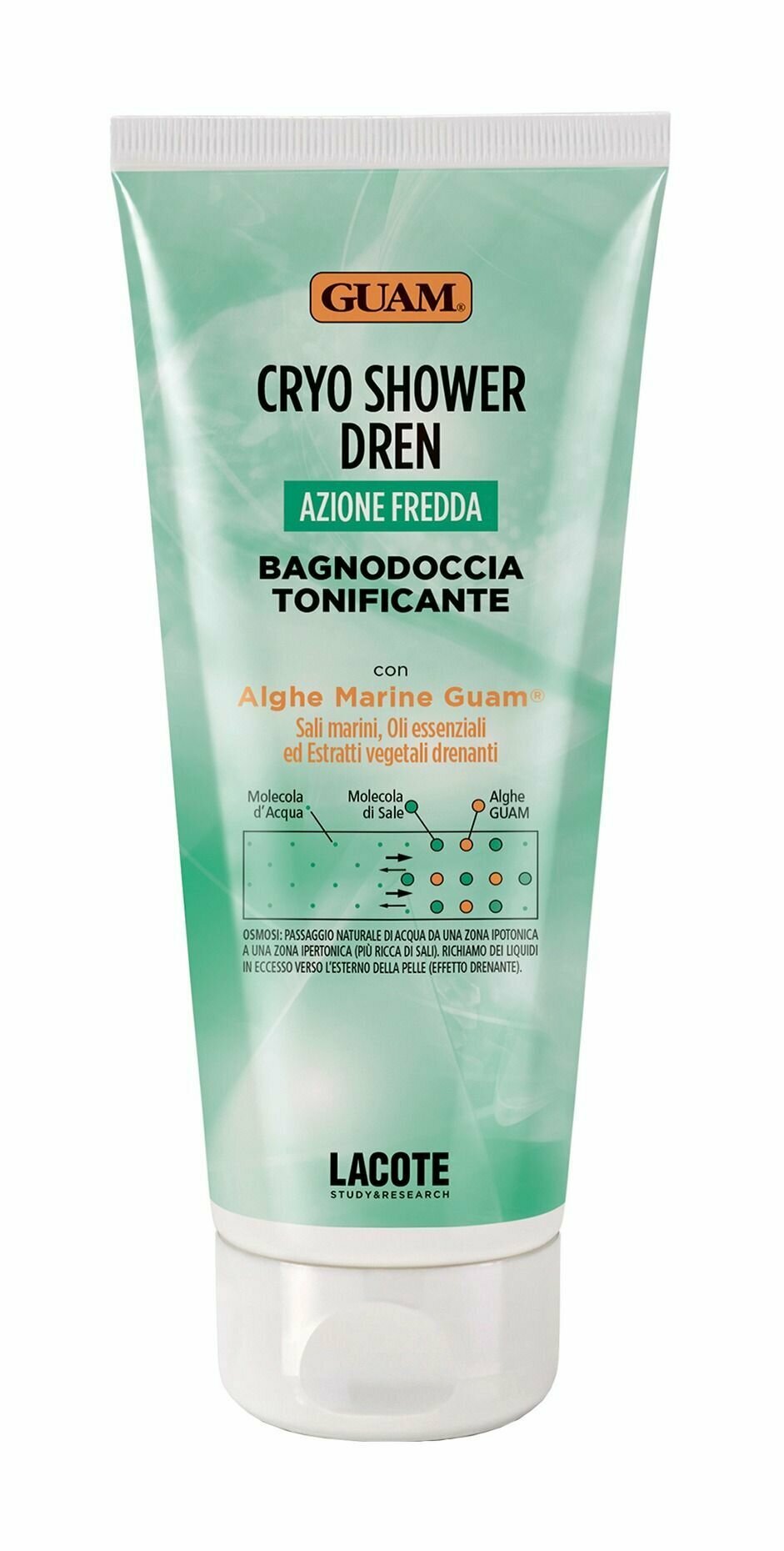 Guam Azione Fredda Cryo Shower Dren - Дренажный, тонизирующий гель для душа с охлаждающим действием, 200 мл.