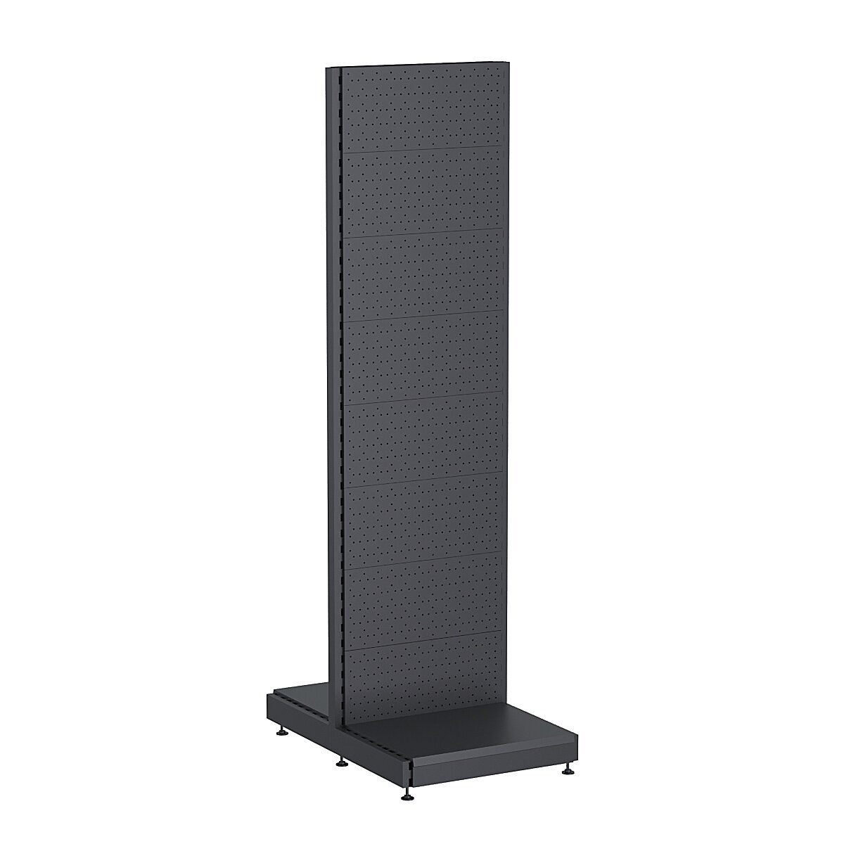 Стеллаж торговый металлический островной "графф" №6-2.15-0.6 с перфорацией