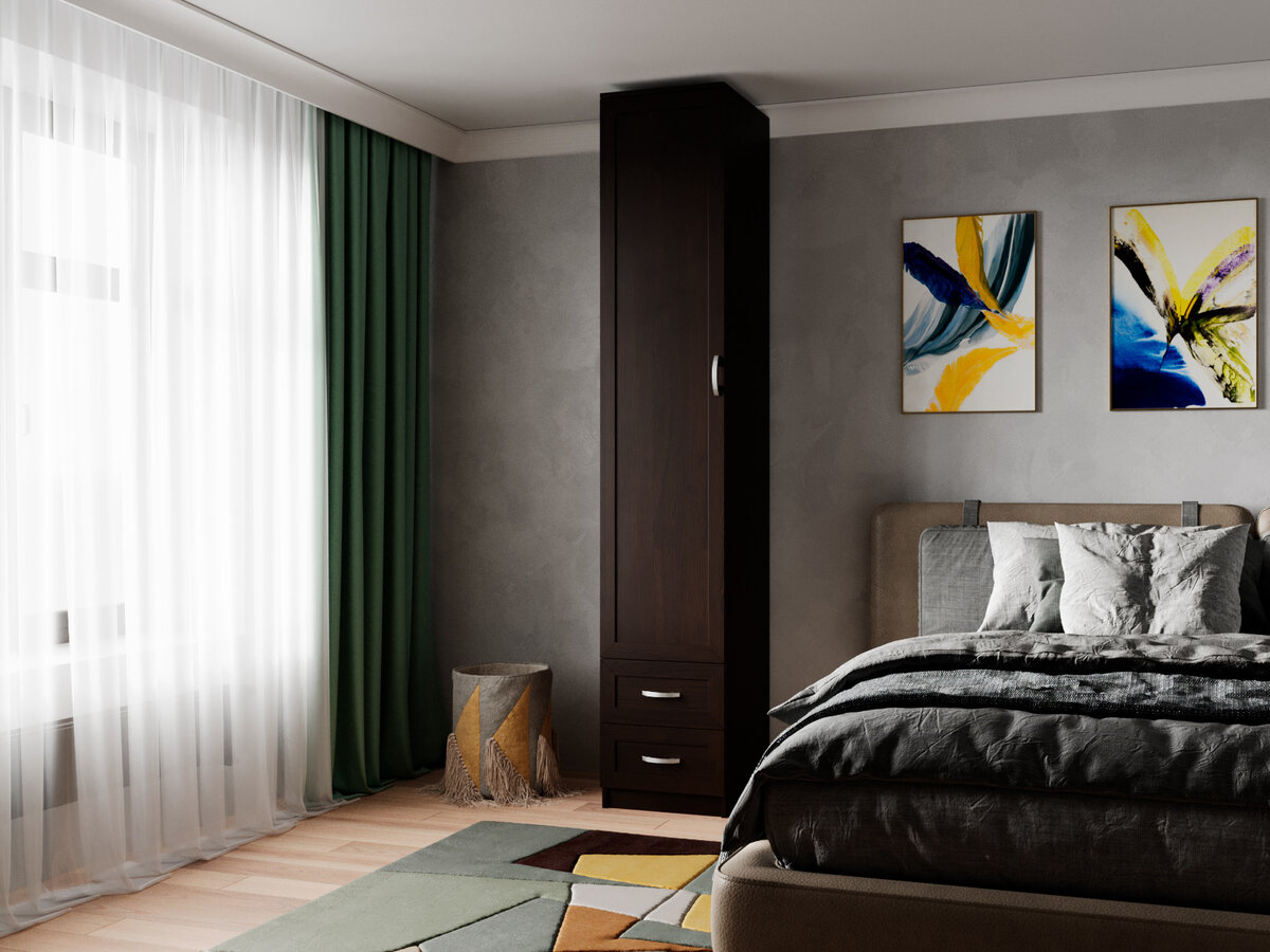 Пенал Стелла-20 Венге для книг однодверный 40*220*50