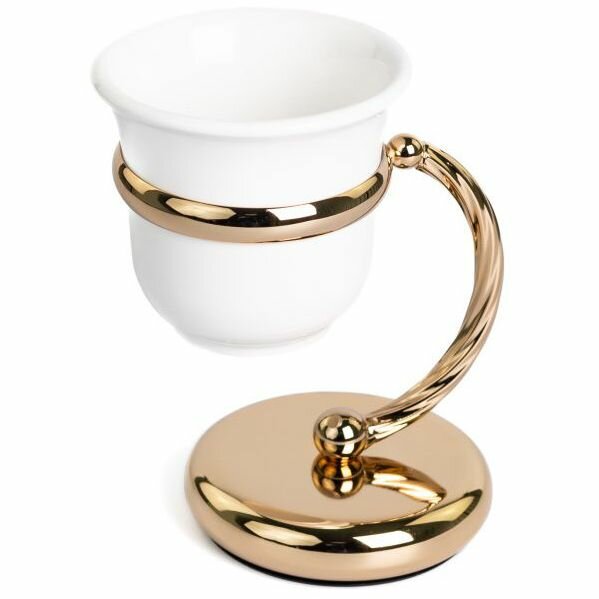 Стакан настольный керамический Stil Haus (Стил Хаус) Giuno, цвет золото G718(16)