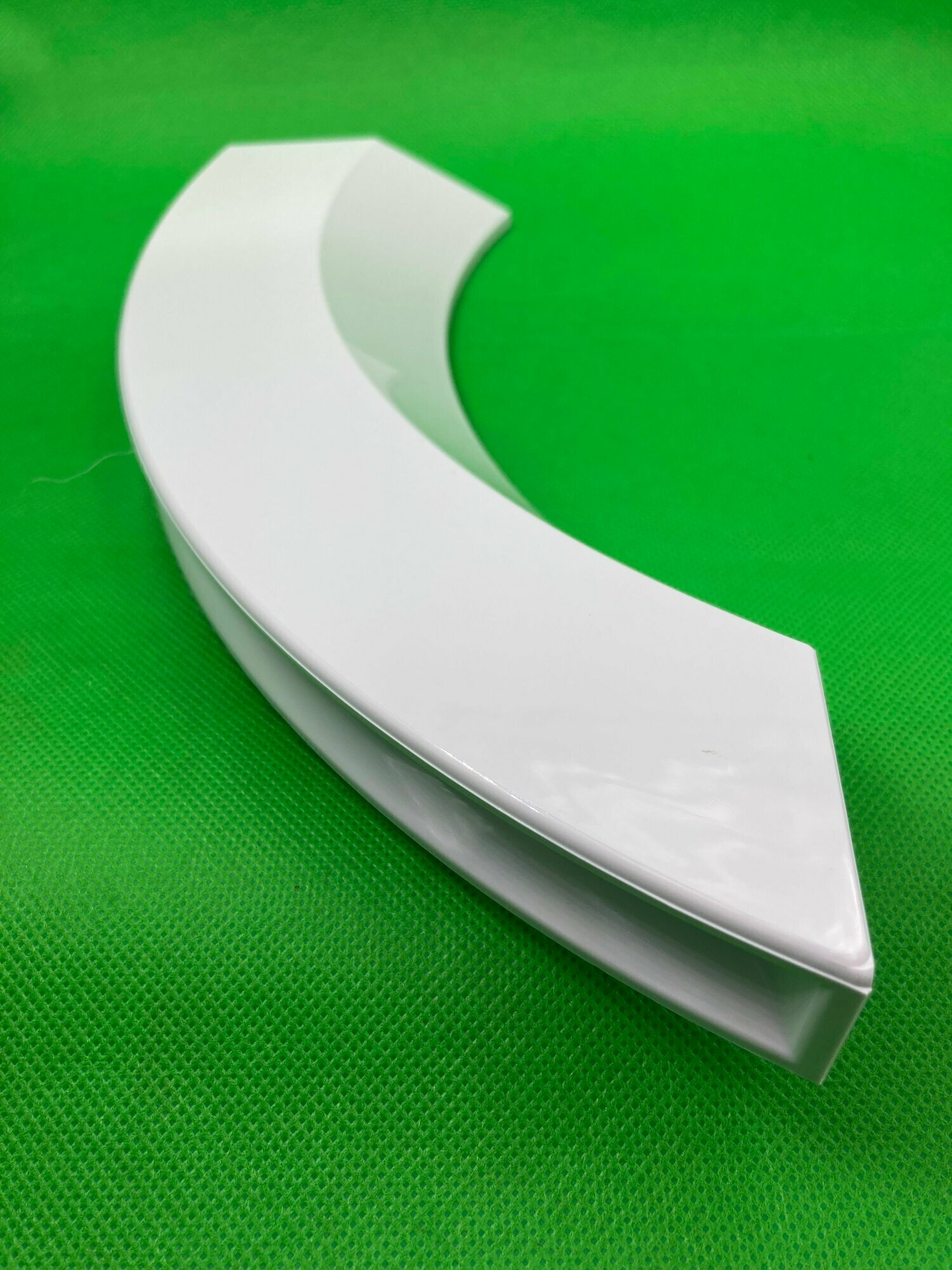 Ручка люка для стиральной машины, 333855, белый цвет, форма с изгибом