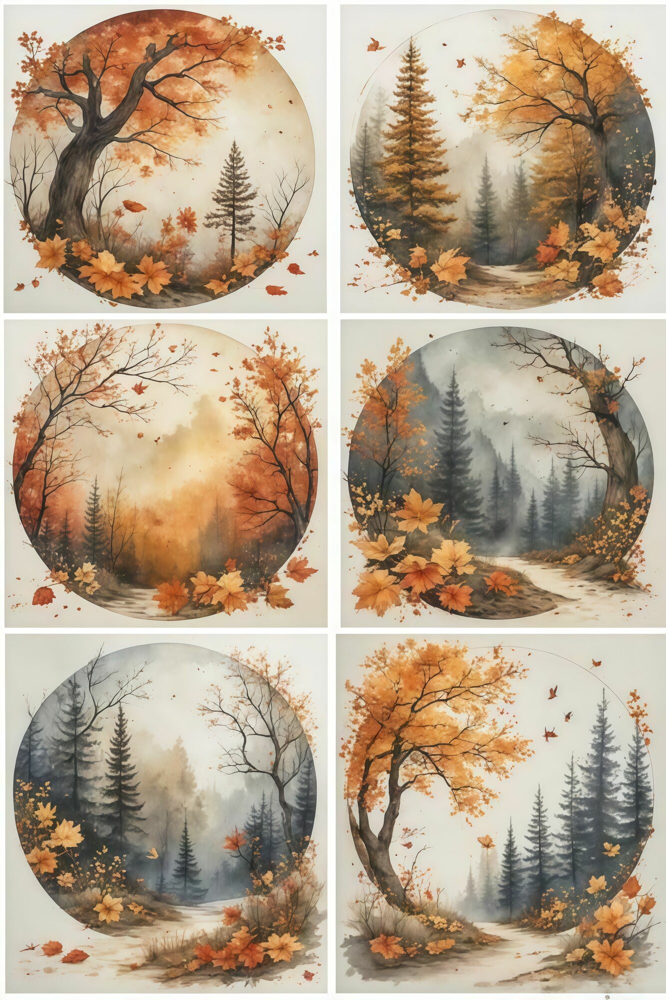 Декупажная карта AT Deco About Time, A4, бордовый, бежевая, коричневая, 21×29,7 см