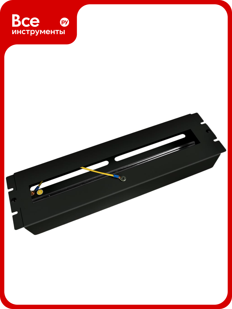 Корпус с DIN-рейкой Cabeus на 22 места, 19 дюймов, 3 юнита, цвет черный (RAL 9004) PS-3U-BK, 15 мм