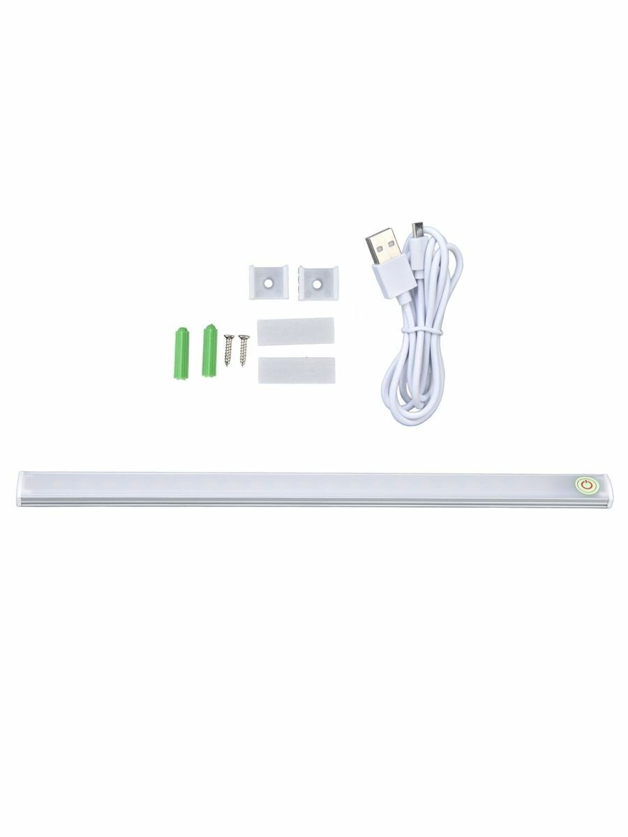 USB-подсветка под шкафом, 22 светодиода, мягкое теплое белое освещение, плавное затемнение с сенсорным управлением, 22 бусины для спальни и кухни