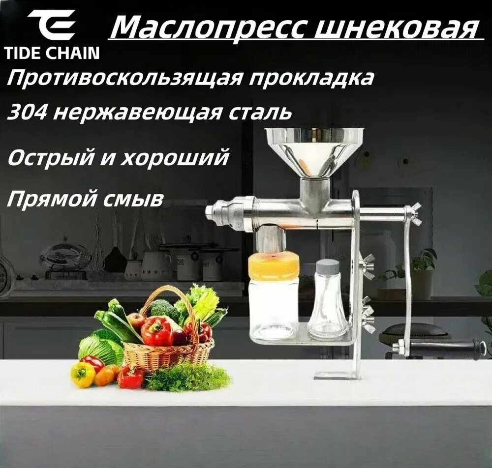 Маслопресс бытовой шнековая 309SDZYJ, хром