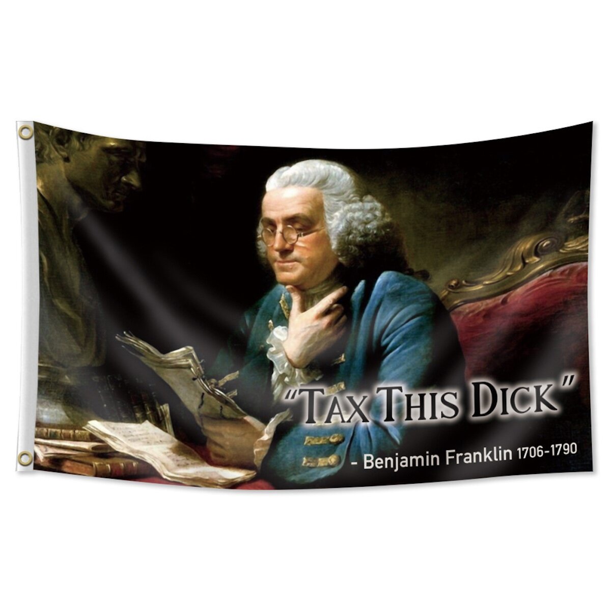 Искусственный гобелен с флагом Taxs This Dicks Benjamins Franklins, аниме, настенное украшение для спальни и гостиной 90x150 см