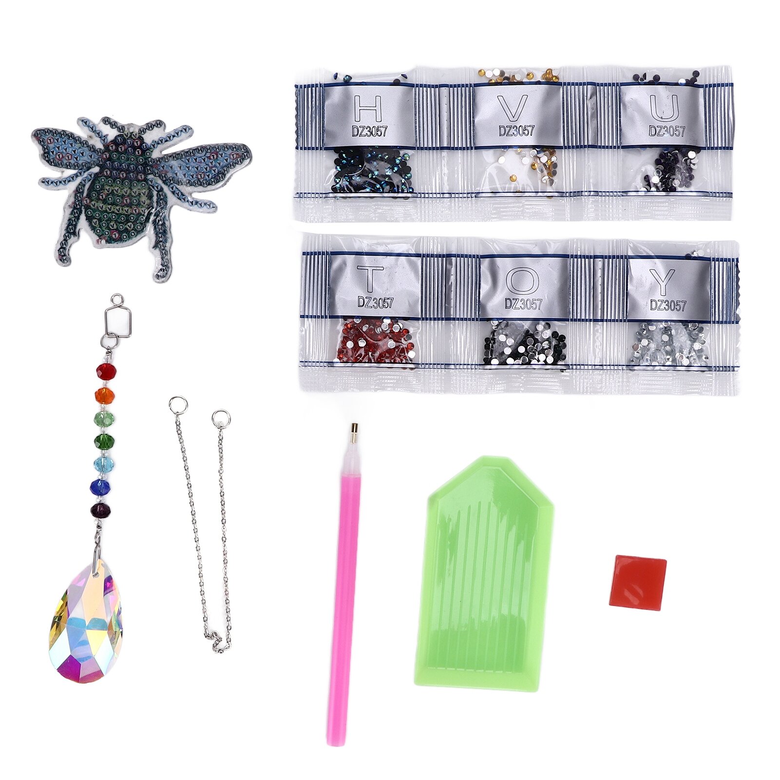 Подвеска с алмазной росписью изысканный акриловый набор украшений с кристаллами в форме пчелы и бриллиантов