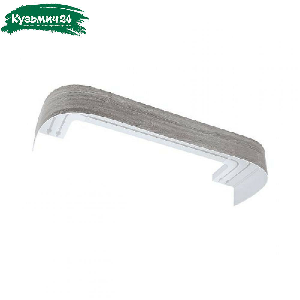 Карниз Галант 7 см двухрядный с поворотами дуб оксфорд 2,4 м, 58064893