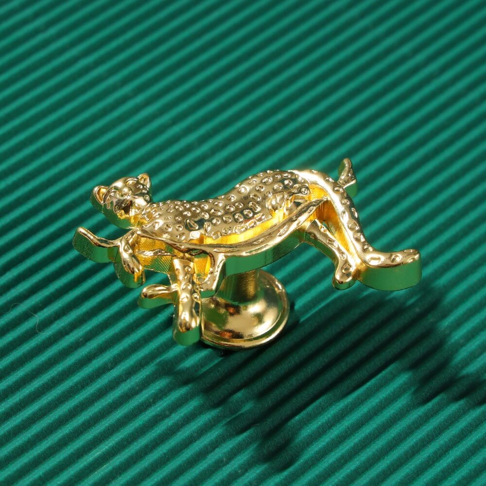 Ручки для шкафов из цинкового сплава в форме животных leopard