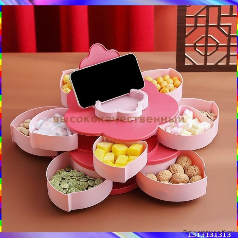 Эксклюзивная сервировка для сладостей на вращающемся основании