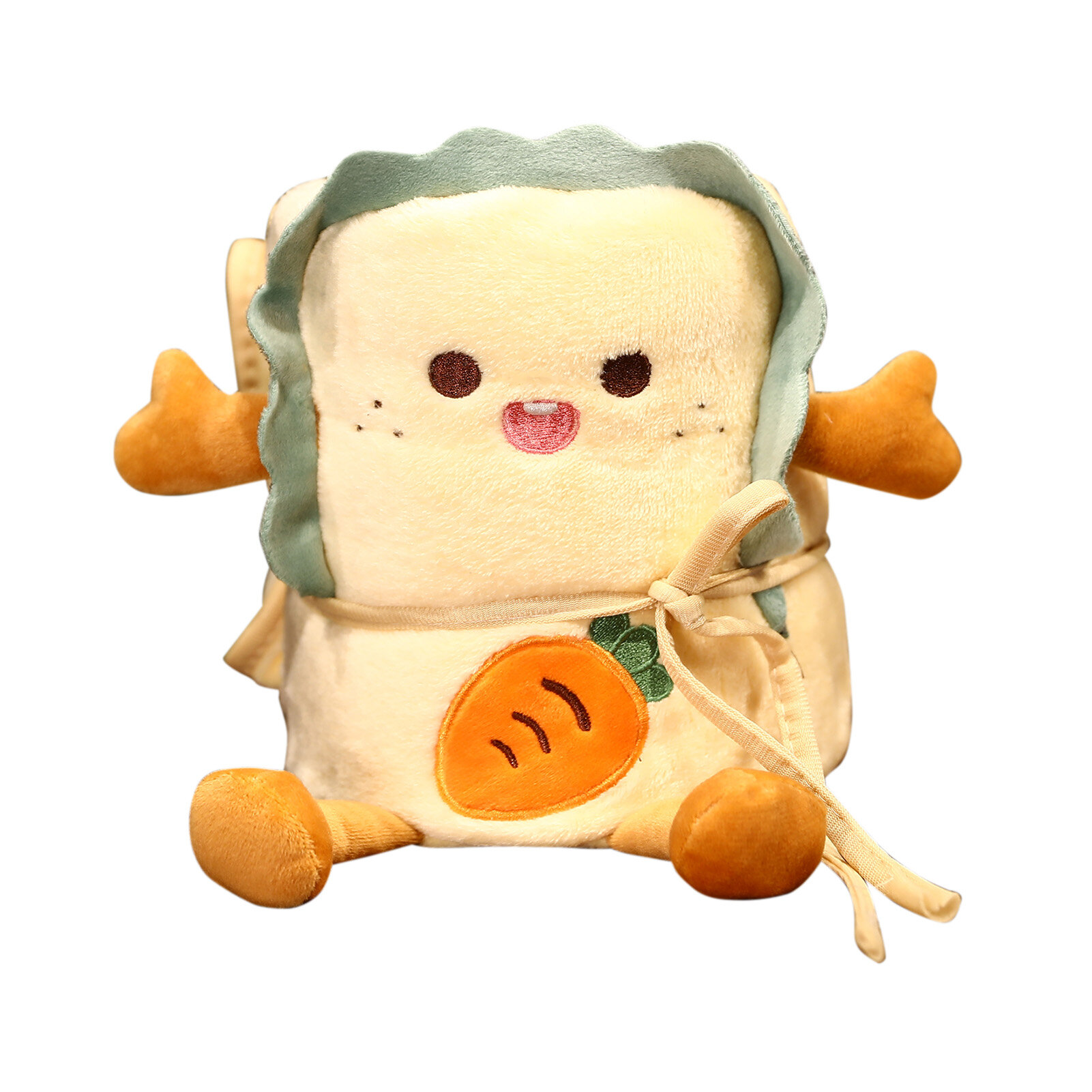 Овальная плед fleece рулон складной с веревкой для дома офиса машины дивана, материал полиэстер, цвета Зеленый динозавр Оранжевый морковь Розовый кролик, размеры 90*115см 115*170см, отделка вышивка, вес 250-300г, 1 шт