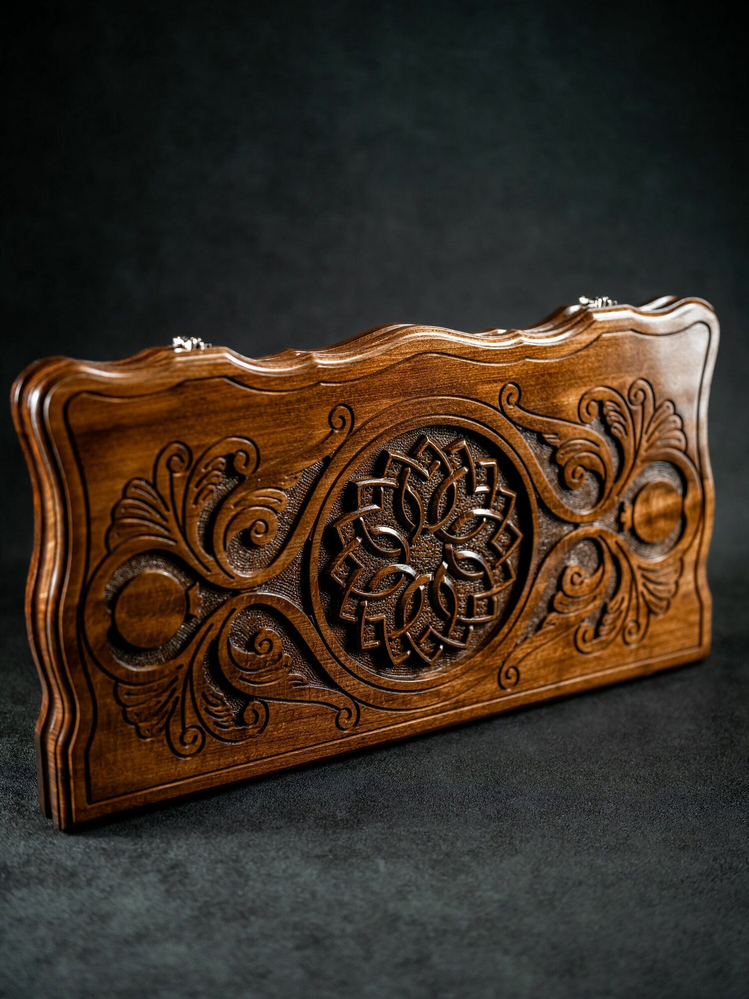 Нарды деревянные "Астральный орнамент" , 60х60, резные, ручная работа