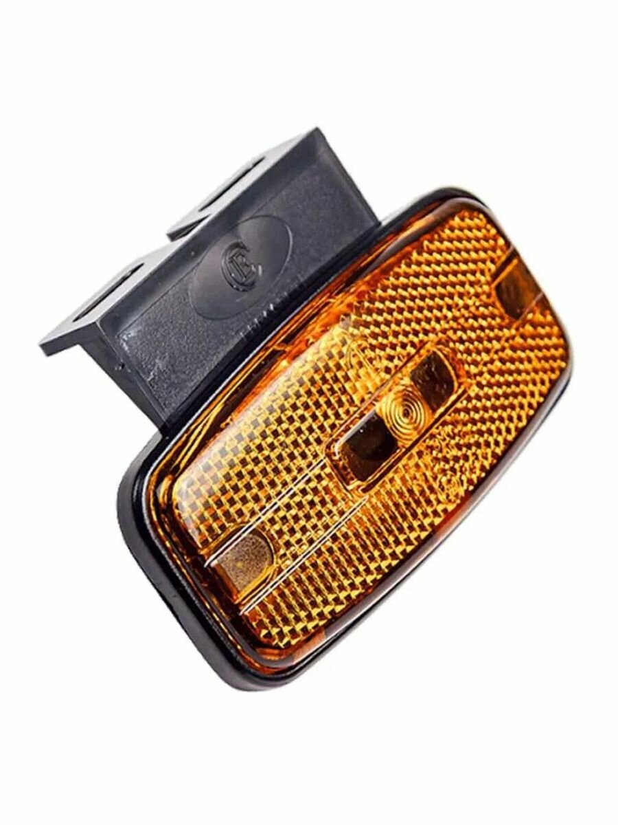 Фонарь боковой габаритный 1074.3731-к/гф-1.25к led 12/24в желтый l-50мм. с кронштейном