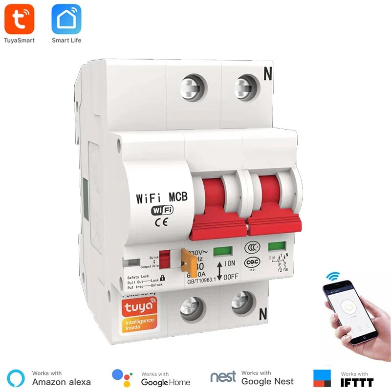 Wi-Fi MCB 2P 25A Smart Life