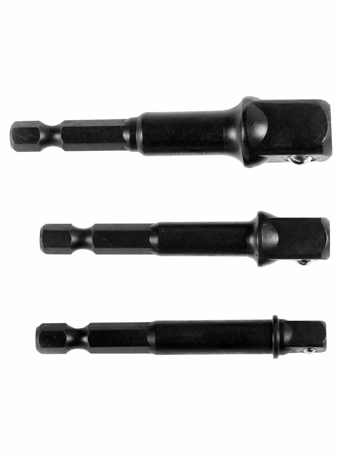 KRAFTOOL 3 шт, Набор адаптеров для торцовых головок (26775-H3)