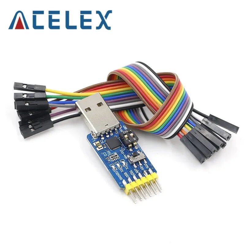 CP2102 Многофункциональный USB-UART 6-в-1 (USB-TTL/RS485/232, TTL-RS232/485, 232–485) Последовательный адаптер для Arduino