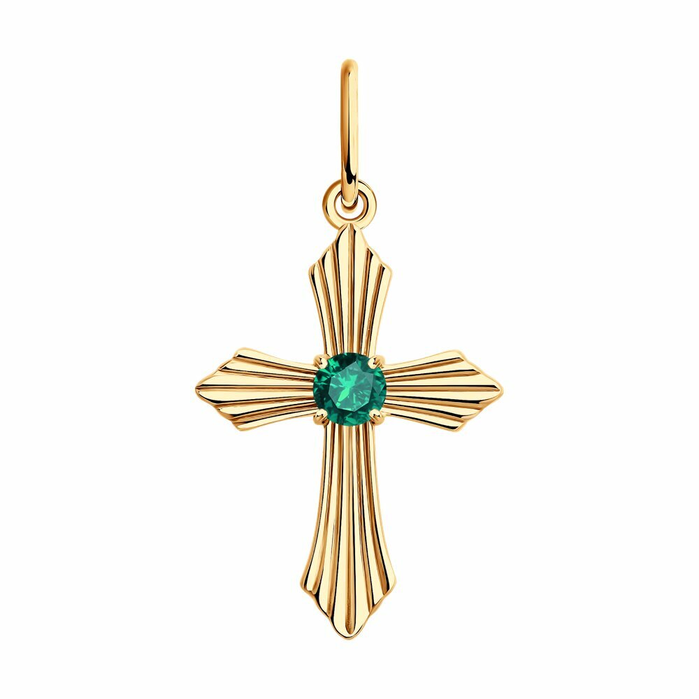 Подвеска, красное золото, 585 проба