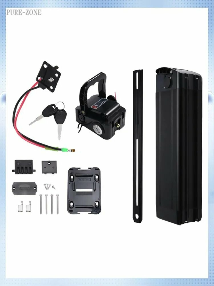 Крышка Корпуса Аккумуляторного Отсека Для Электрического Велосипеда E Bike 18650 48 В Пустая Серебристая