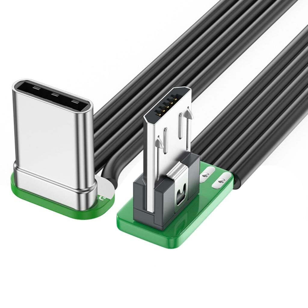 Верхние и нижние модели Type C подключаются к кабелю для передачи данных Micro USB-10 см-справа