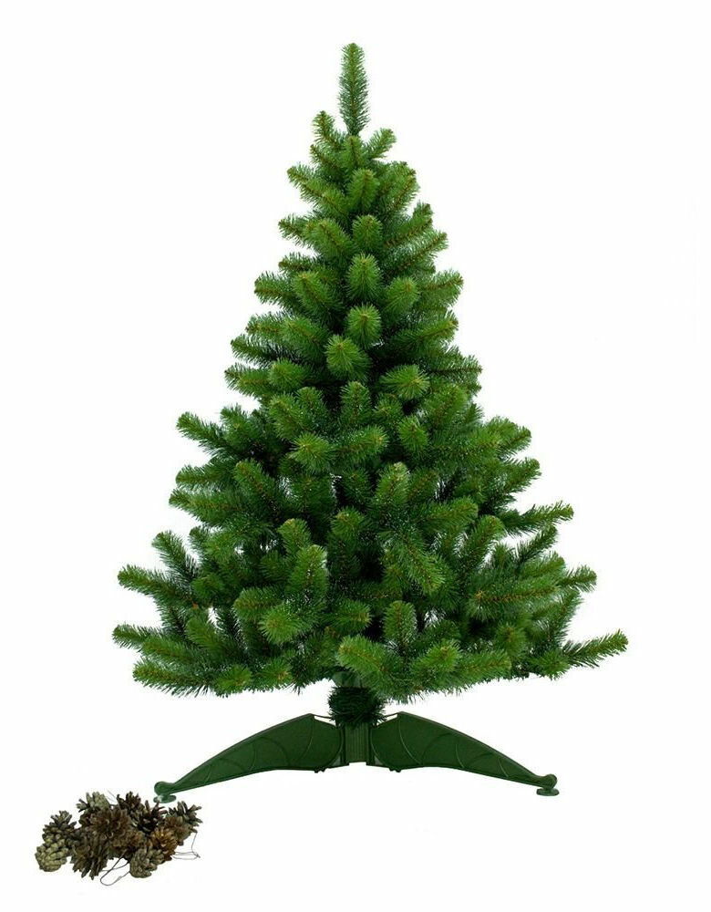 Искусственная елка Сказка с инеем и шишками 120 см, леска, MOROZCO 3212-morozco