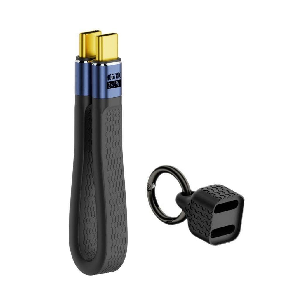 Гибкий кабель для платы мощностью 240 Вт / 40 Г + кабель для передачи данных с пряжкой-черный