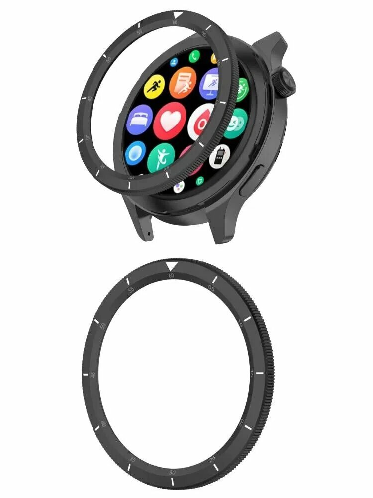 Корпус с кольцом-безелем из нержавеющей стали для Xiaomi Watch S4 S3 eSIM