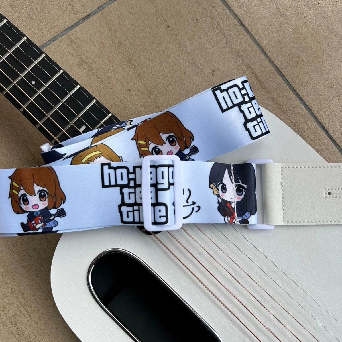 Ремень для гитары K-On! стиль Котобуки на электрогитару и бас, регулируемый комфортный ремень с дизайном персонажа