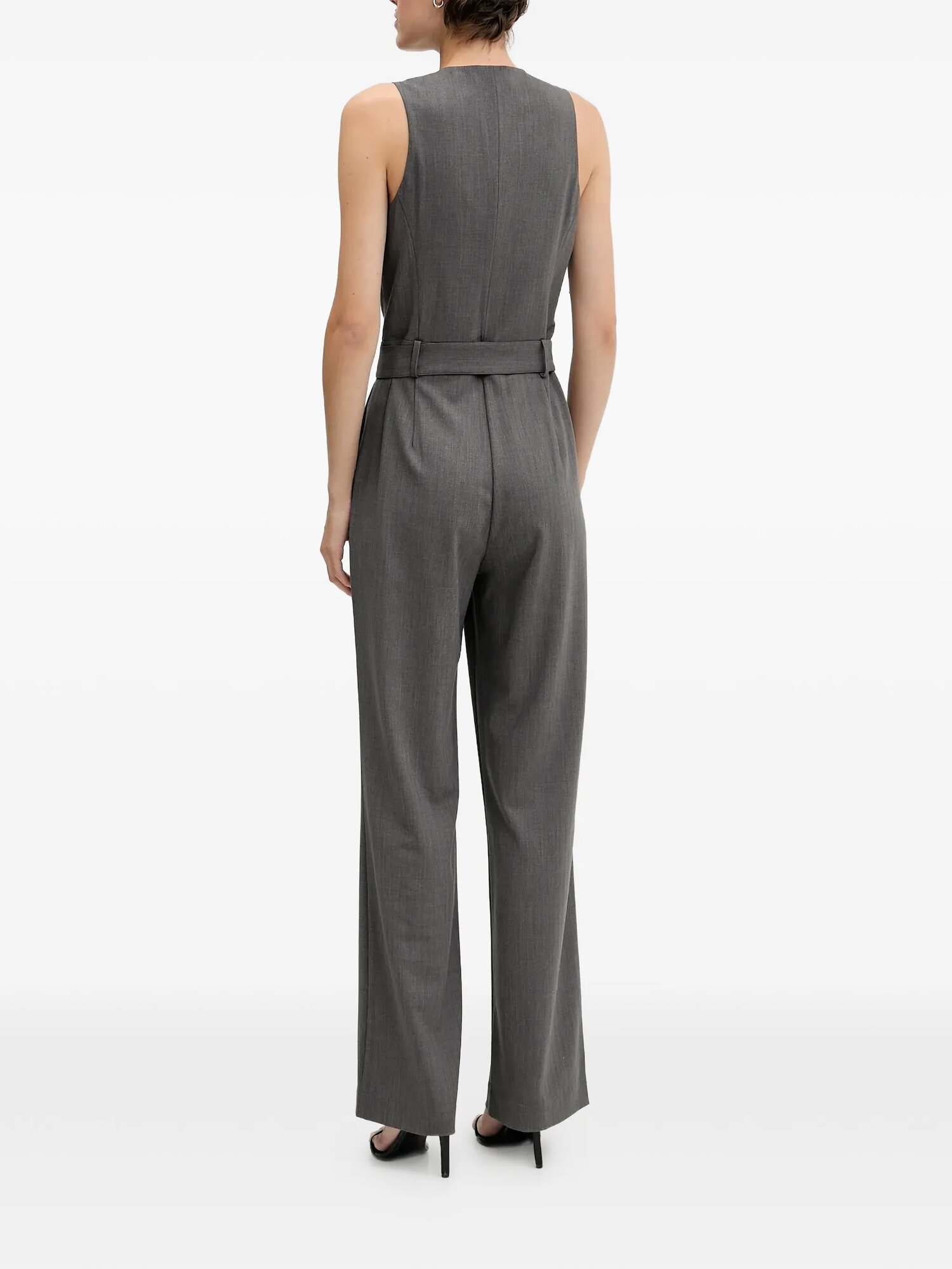 Комбинезон Sisley Belted buttoned jumpsuit, размер 38, grey — фото 1