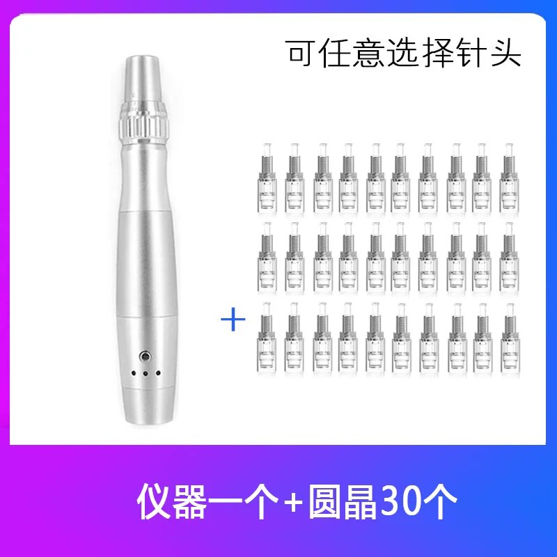 Электрический мезодермальный микроигольчатый интродьюсер MTS, микрокристаллическая ручка для салона красоты, ручка для роста волос, домашнего использования, неглубокий интродьюсер