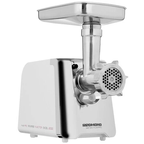 Мясорубка электрическая Redmond RMG-1205-8 белый [2000 Вт, 2.7 кг/мин, корпус - металл, пластик, лот