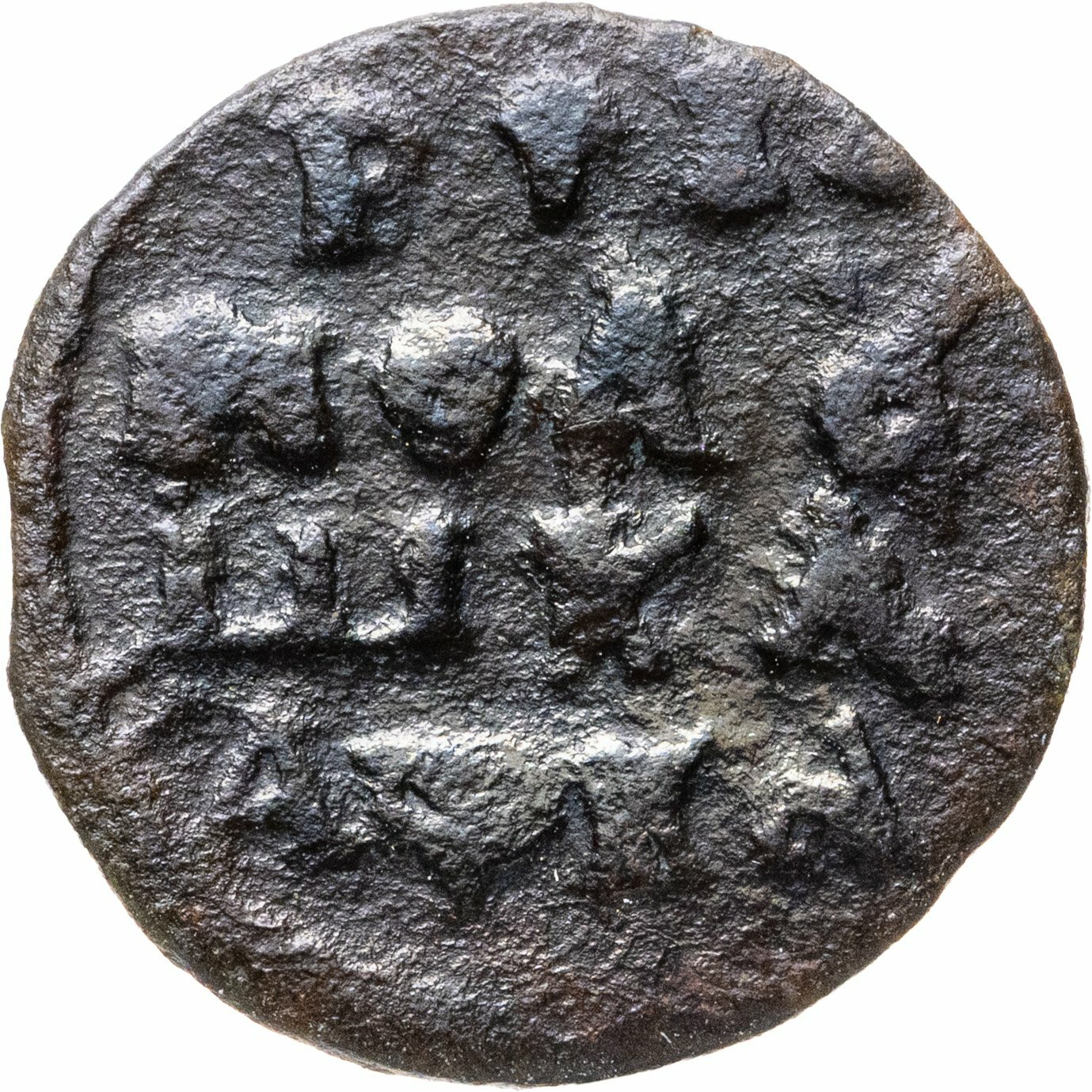 Полушка ВРП обр 1718-1722 гг Случайная разновидность, Медь, в сохранности F-VF