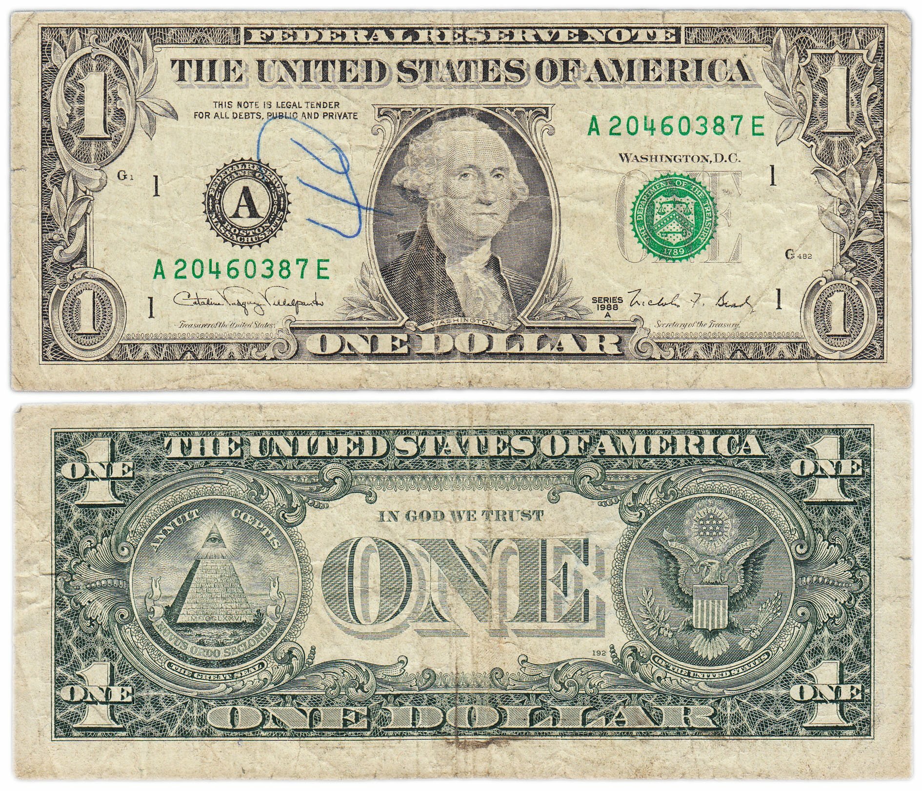 США 1 доллар 1988 A