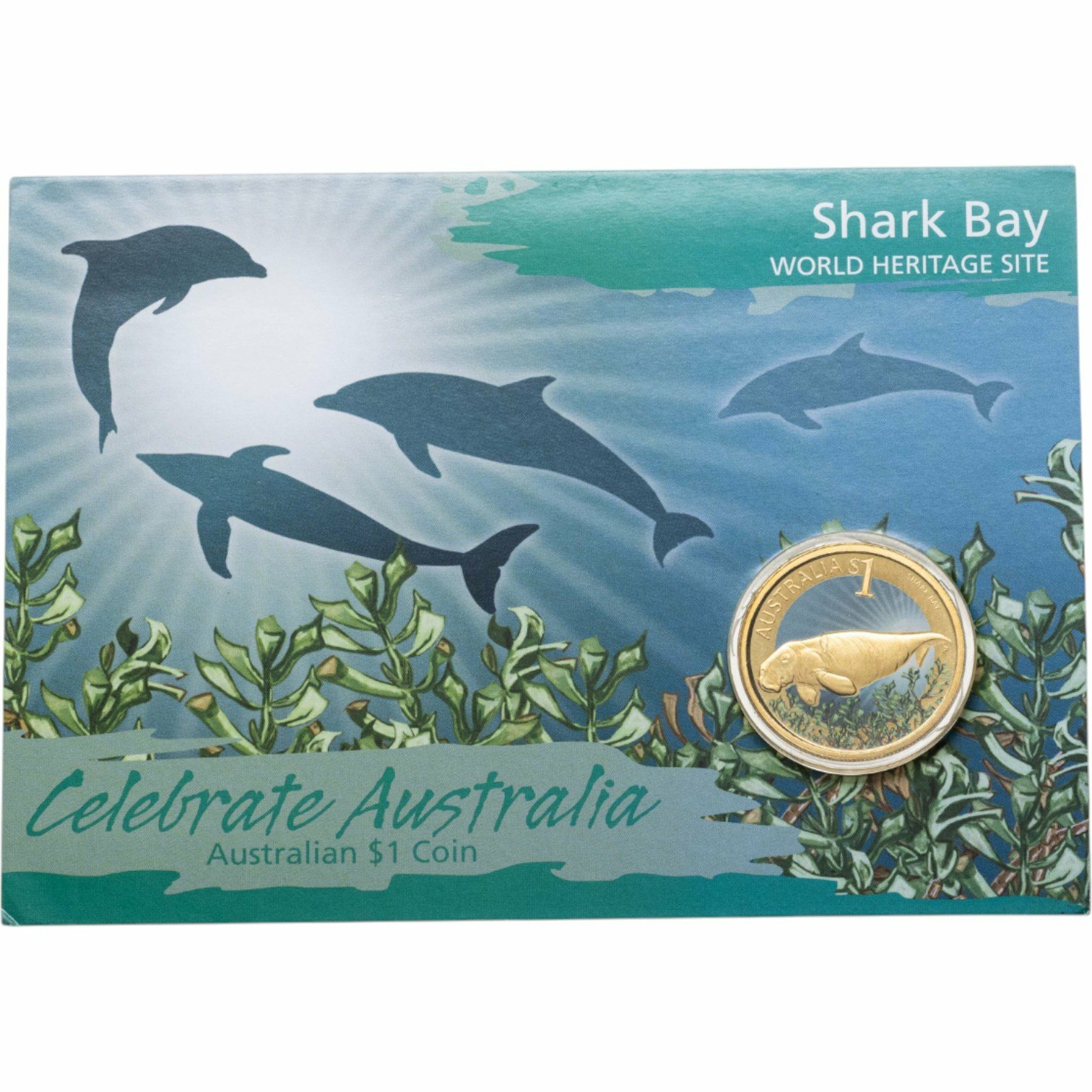 Австралия 1 доллар 2010 "Залив Шарк Морская корова", Алюминиевая бронза, в сохранности UNC