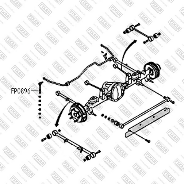 FIXAR FP0896 тяга пер. стабил. лев, прав. ssangyong rexton, korando, Musso (Муссо) 95=