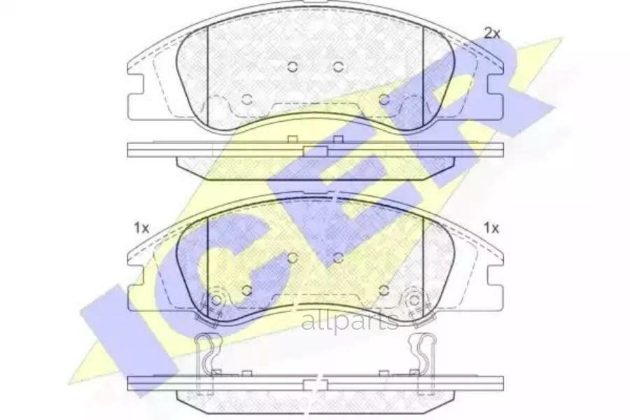 ICER 181708 Колодки торм. диск. Cerato 1.6i 16v 2.0 CRDi 2.0i EX 04-