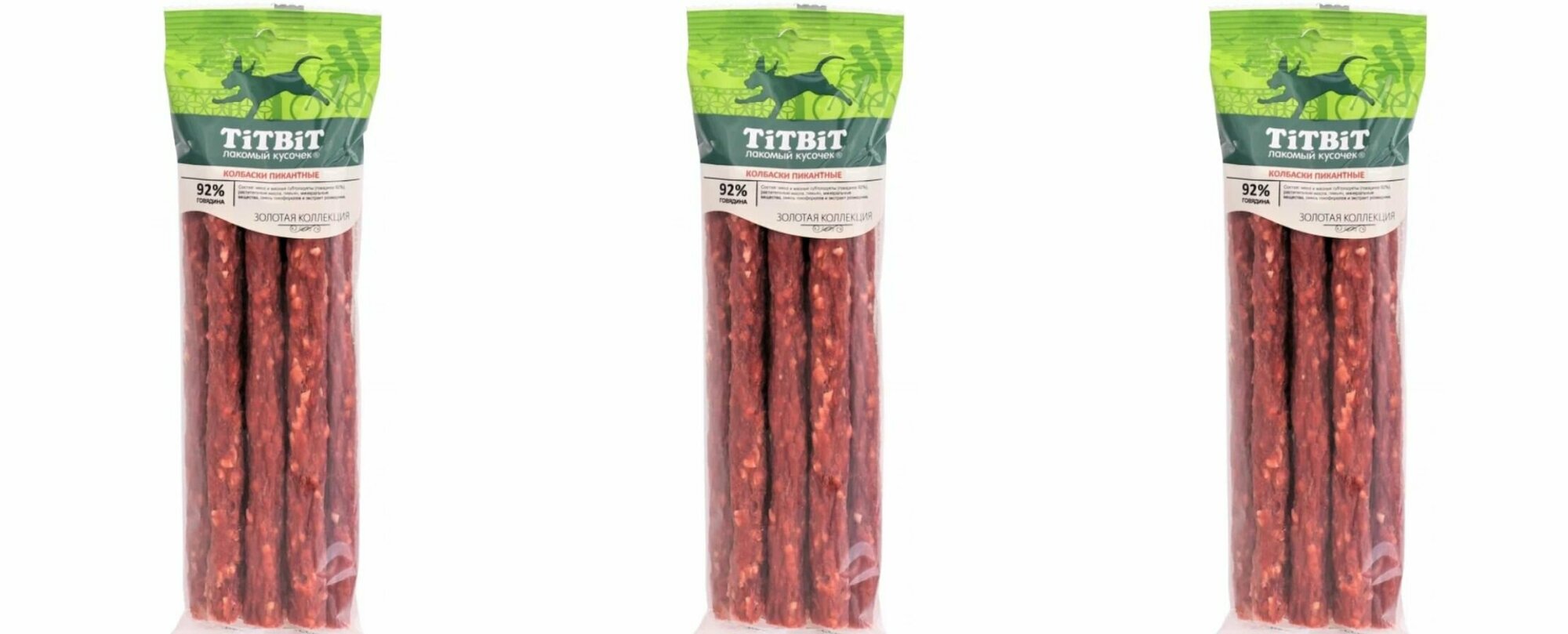 Titbit Лакомство для собак, Колбаски Пикантные, 80 г, 3 шт