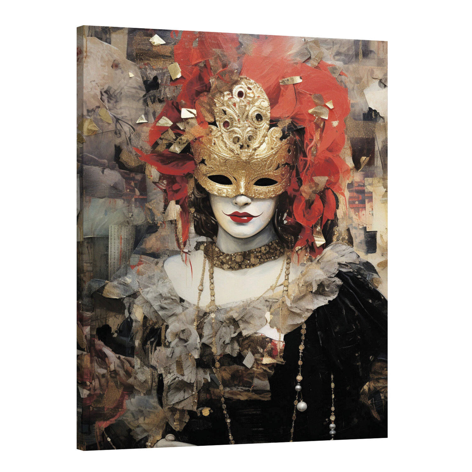 Интерьерная картина 50х70 "Йольский маскарад: картина на стене"