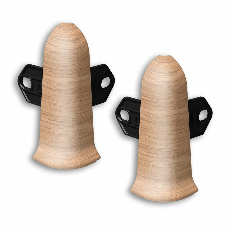 Угол наружный для плинтуса IDEAL Классик-70мм - 201 Дуб, 2шт