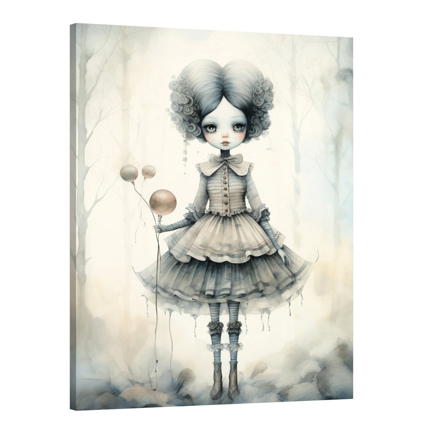 Интерьерная картина 50х70 "Кукла в тумане"