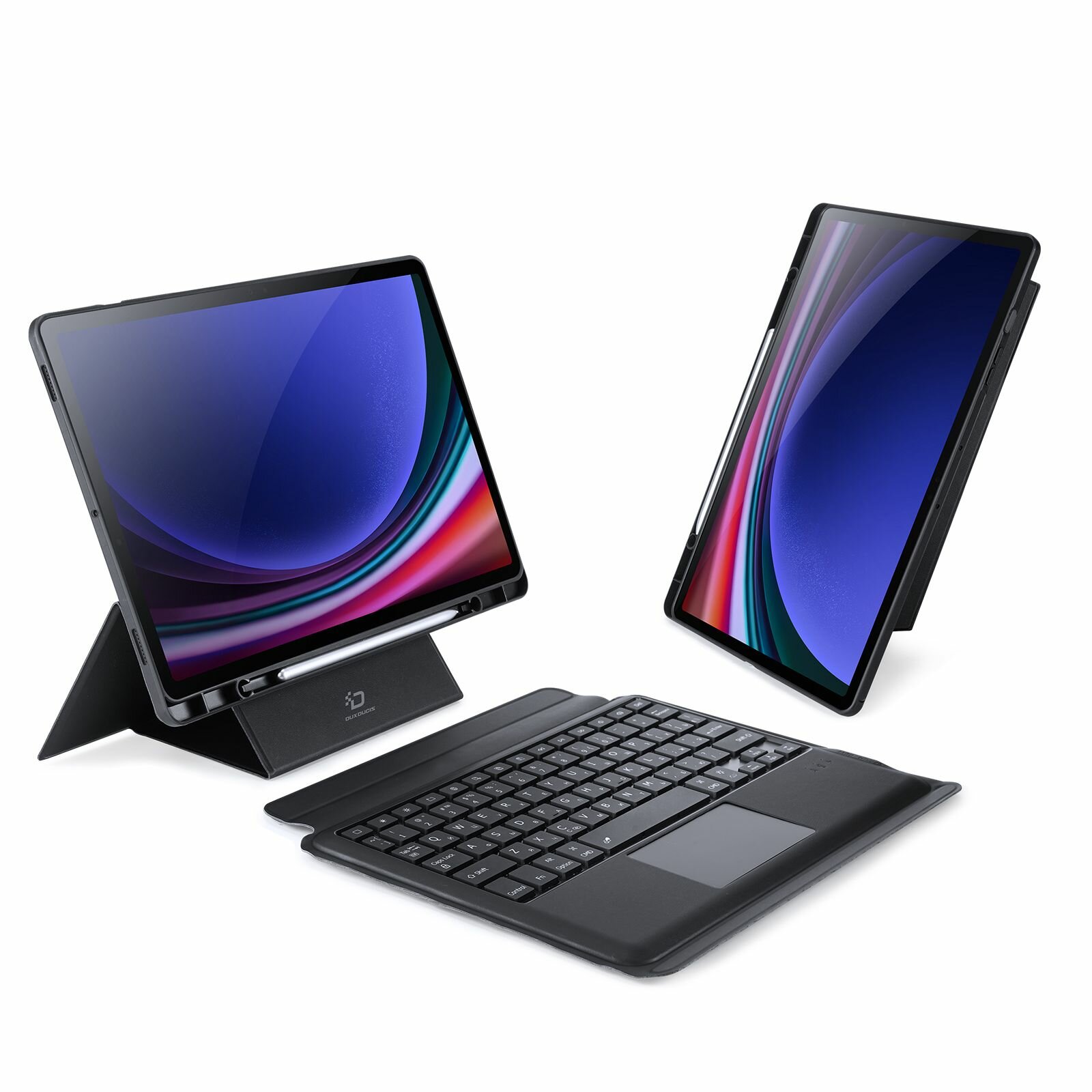 Чехол с русской клавиатурой Dux Ducis DK Series для Samsung Tab S9 Plus (X810 / X816B) черная
