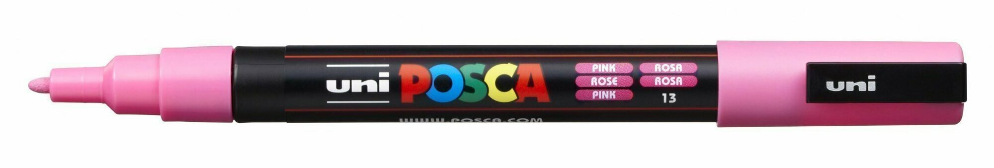 Маркер POSCA PC-3M, розовый, 0.9 -1.3 мм, пулевидный наконечник (номерцвета 13)