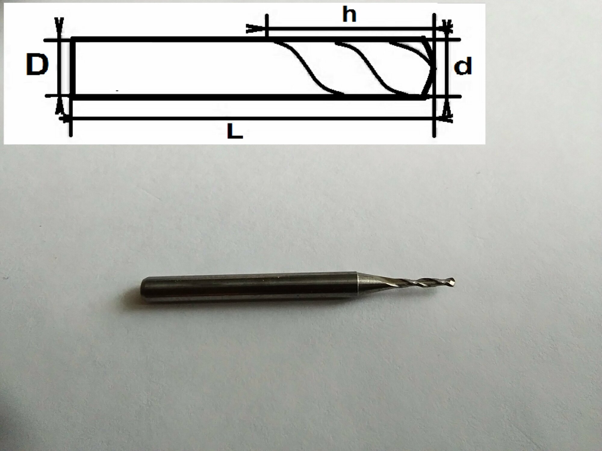 Спиральная двухзаходная сферическая (для 3D) SLQ3.1.25, d-1.2/ h-5/ D-3.175/ L-38. X series для чпу станка