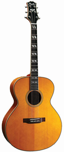 Acoustic guitar Peerless PJ-60E - Cutaway jumbo acoustic guitar with laminated maple body, 3-part maple neck and rosewood fretboard. Built-in Fishman Prefix Plus-T pickup system.