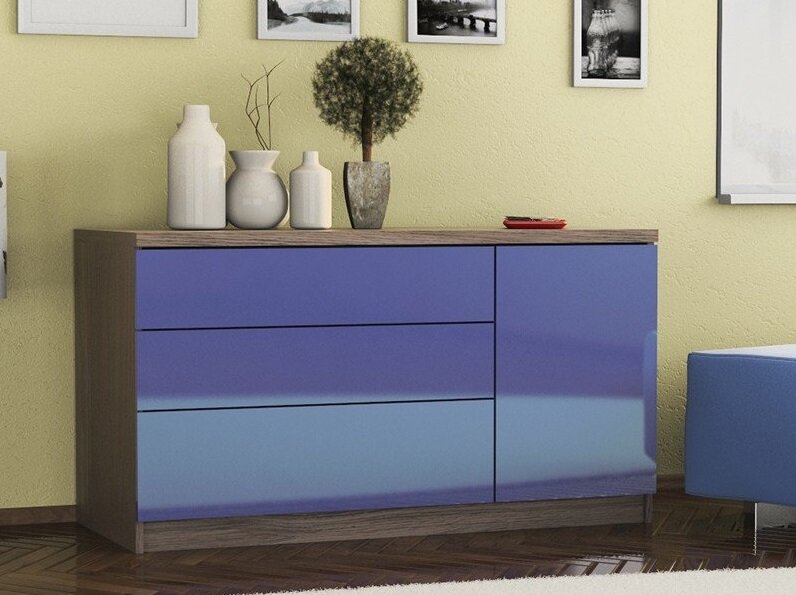 Комод МебельЛэнд24 Шайн - 12 120x50x73 однодверный с 3 ящиками