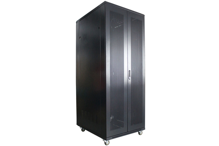 Рэковая стойка Wize Pro [W42U80R-RD] 19”, 42U, 600х800 мм, двойная передняя и задняя двери металл. перфорированные , вент. панель из 4 вентиляторов, колеса, рэковые гайки: 20 шт, вес нагрузки 800 кг, сталь, черный (3 места)