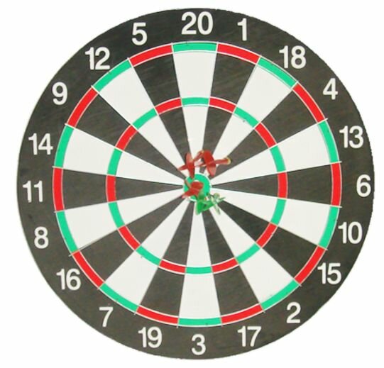 Дартс прессованная бумага 12"+4дротики