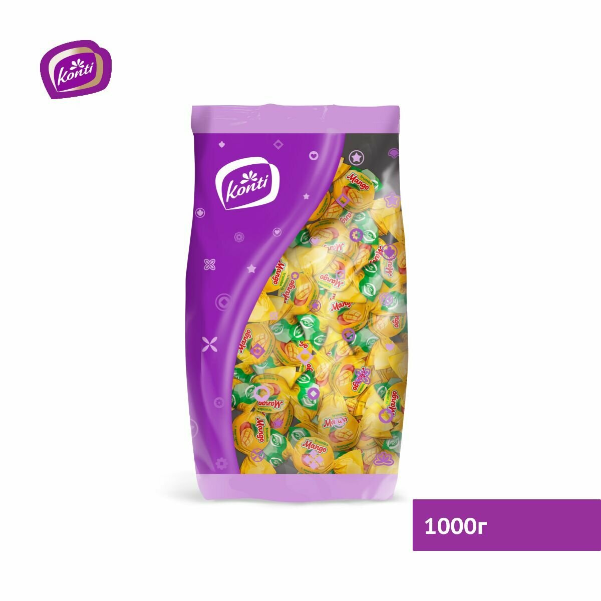 Конфеты Konti Frumba Манго, желейные, 1 кг