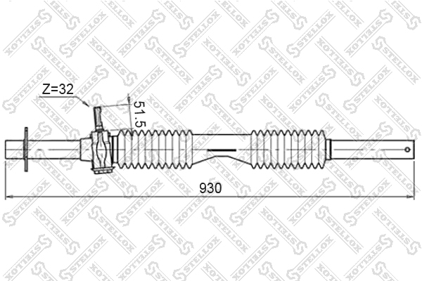 Рейка рулевая механ. без рулевых тяг Audi Stellox 00-35008-SX