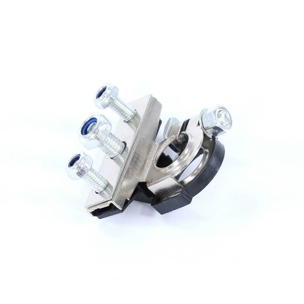 Клемма АКБ цинк черая минус с защитным покрытием (под зажим трех проводов с клеммами 2-мя болтами М6